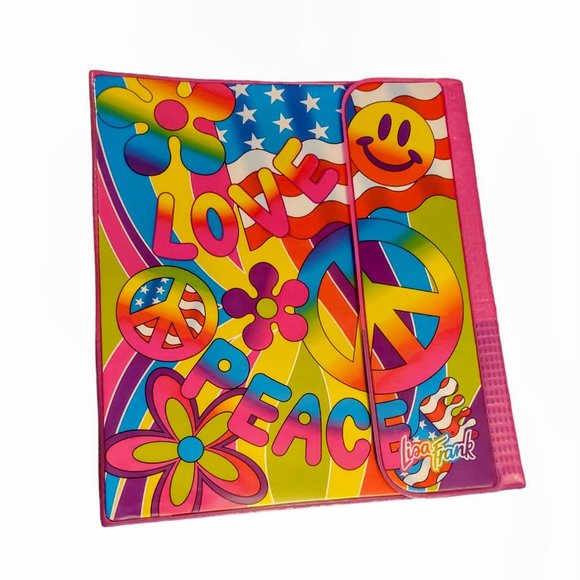 Lisa Frank | Office | Vintage Lisa Frank Peace And Love 3 Ring Tri Fold ...